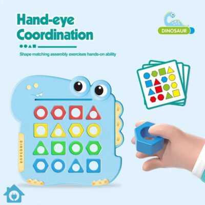 Buy Shape Matching Game For Kids – Dinosaur Puzzle Board in Pakistan