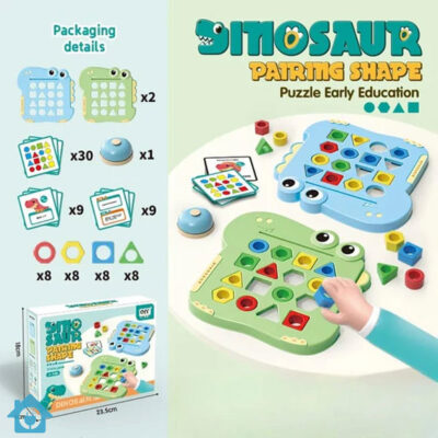 Buy Shape Matching Game For Kids – Dinosaur Puzzle Board in Pakistan